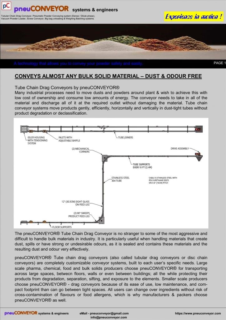 Bulk solid transfer system - Pneuconveyor systems & Engineers